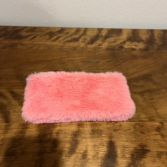 Accessories | 52 Fuzzy Pink Pouch Card Holder Zipper Pouch Ag | Poshmark
